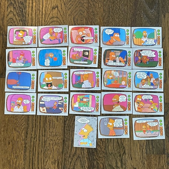 Topps | Toys | The Simpsons Trading Card Lot Of 2 Vintage 990 | Poshmark